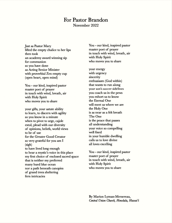 Celebrating Pastor Brandon’s Ministry – Central Union Church